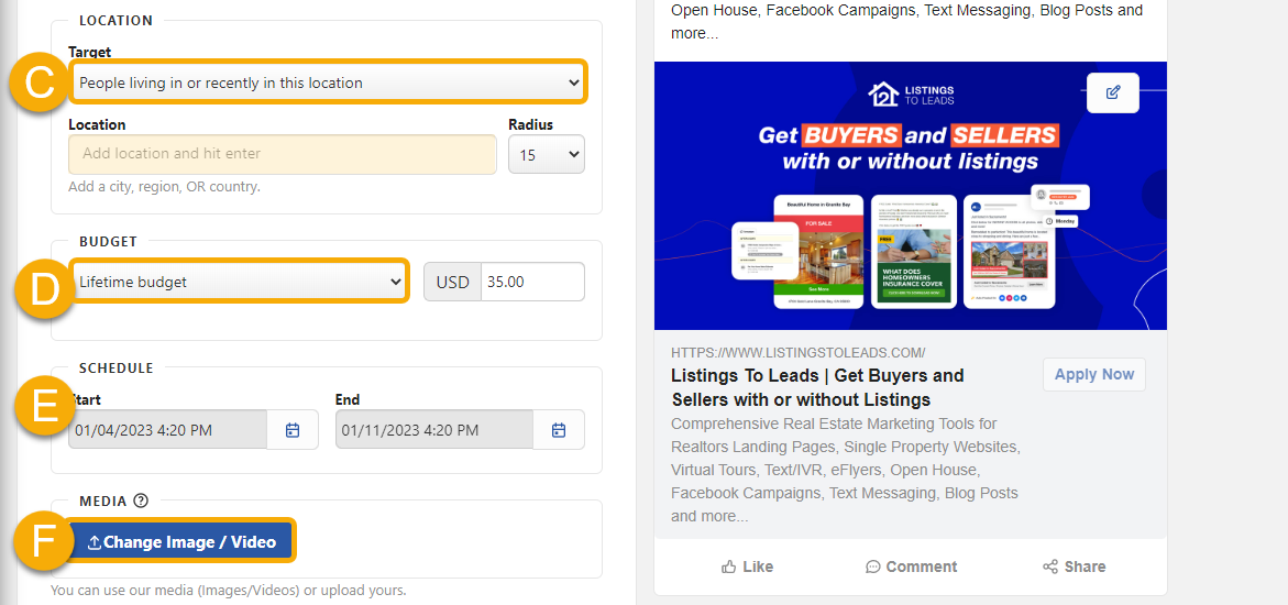 Traffic Ads: Custom Ad – Listings-to-Leads