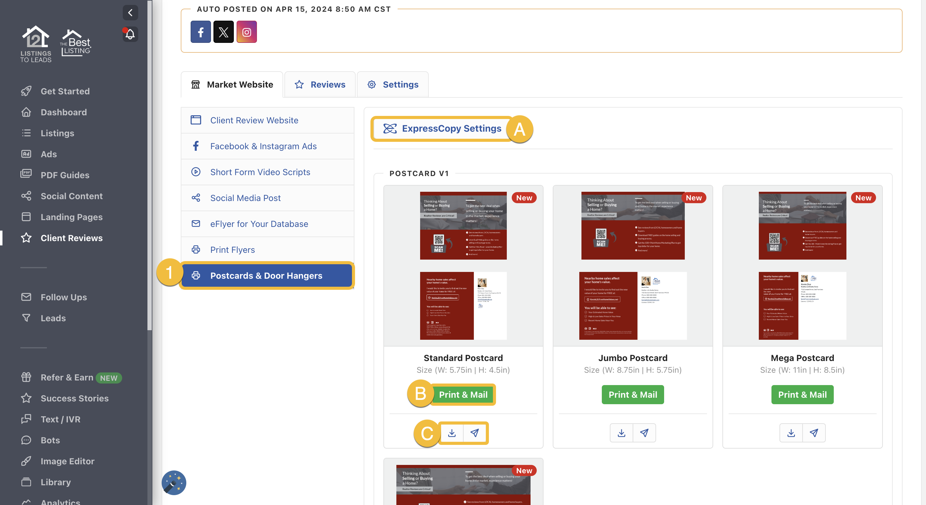 Postcards & Door Hangers - Client Reviews – Listings-to-Leads