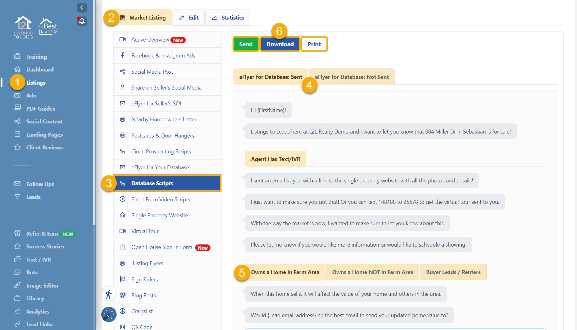 Database Scripts Listings To Leads 