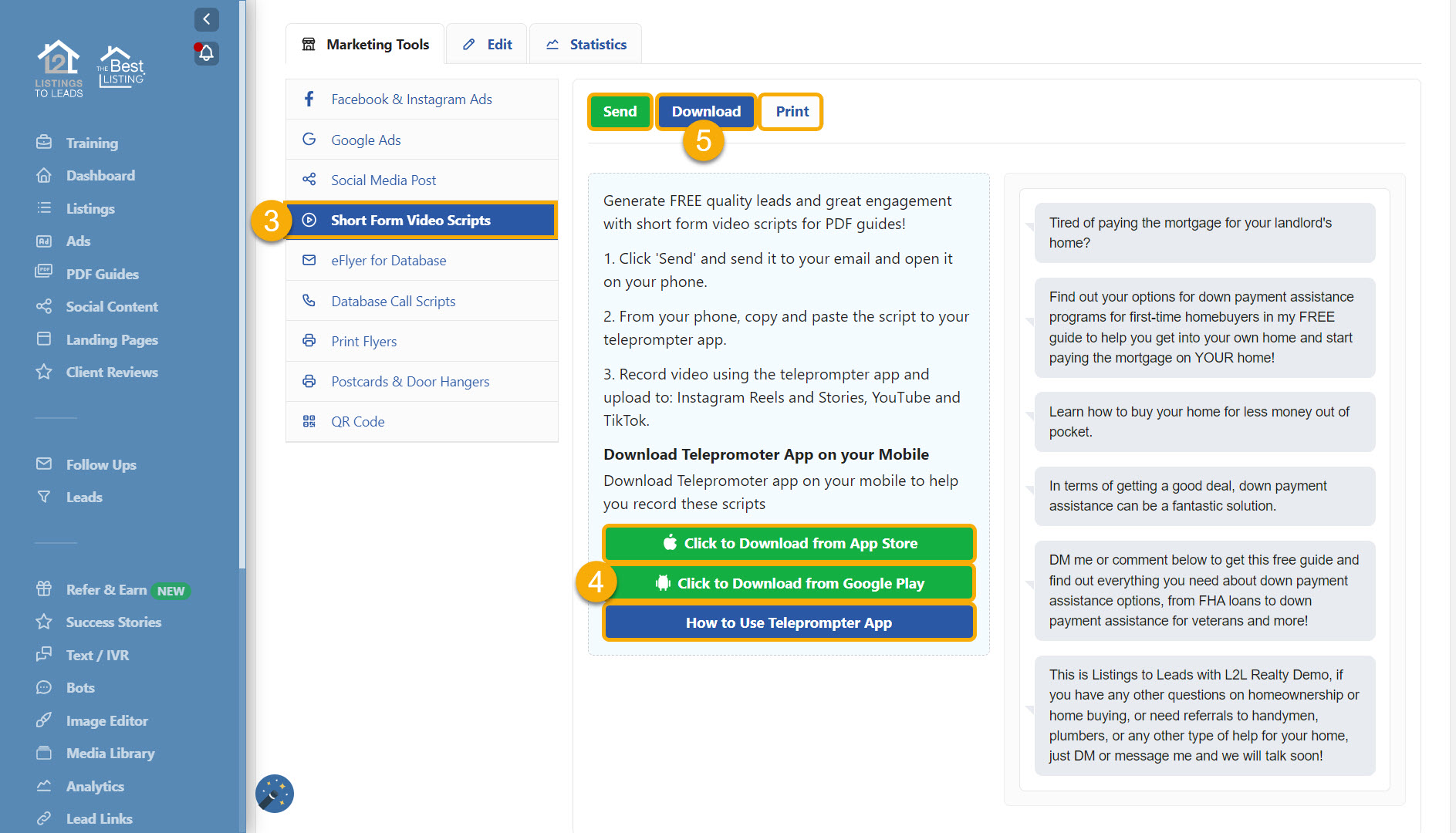 PDF Guides - Short Form Video Script – Listings-to-Leads