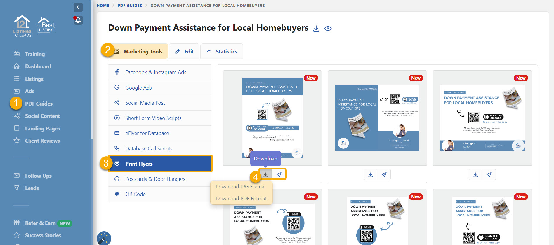 PDF Guides - Print Flyers – Listings-to-Leads
