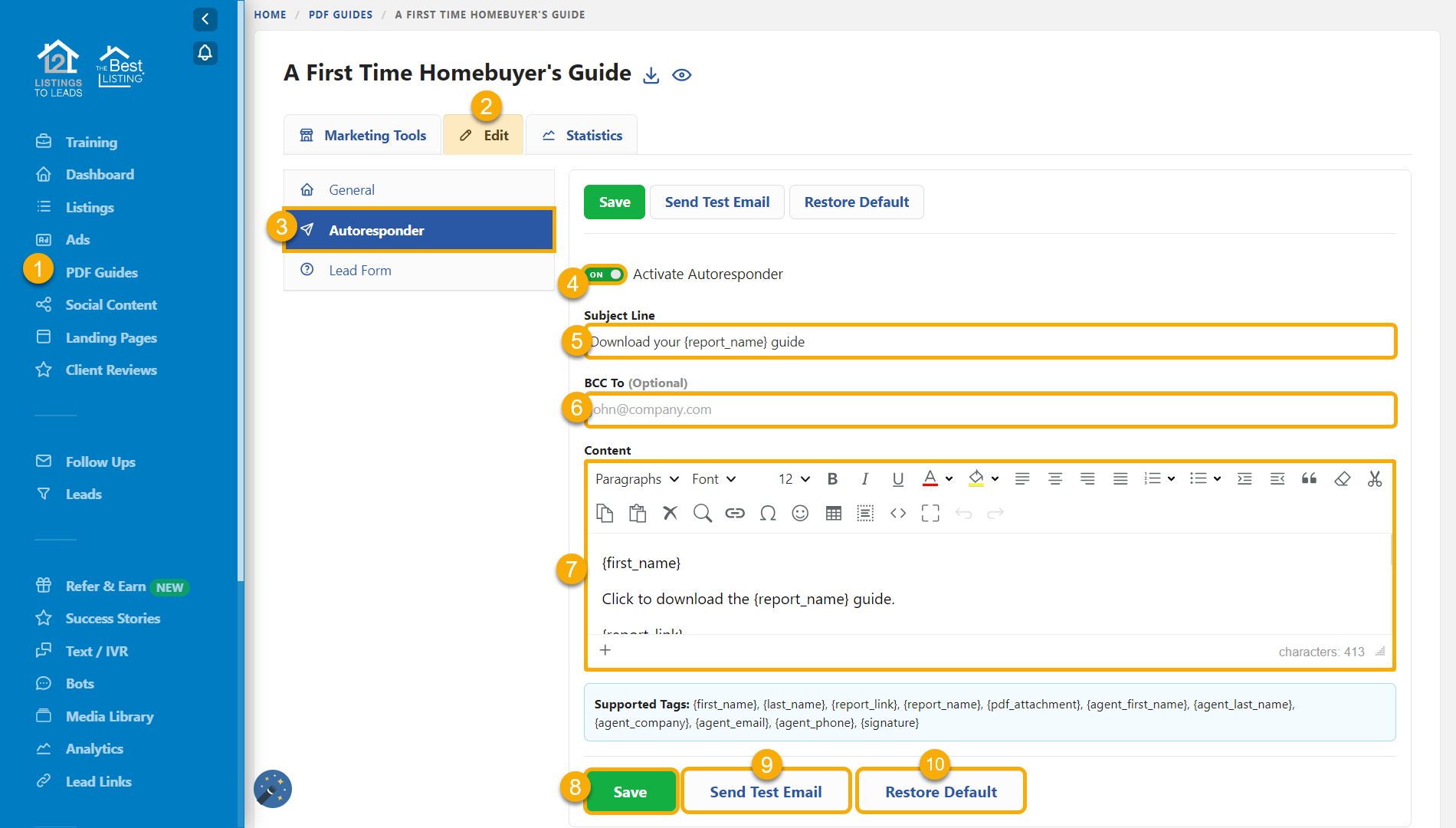 PDF Guides - Autoresponder – Listings-to-Leads