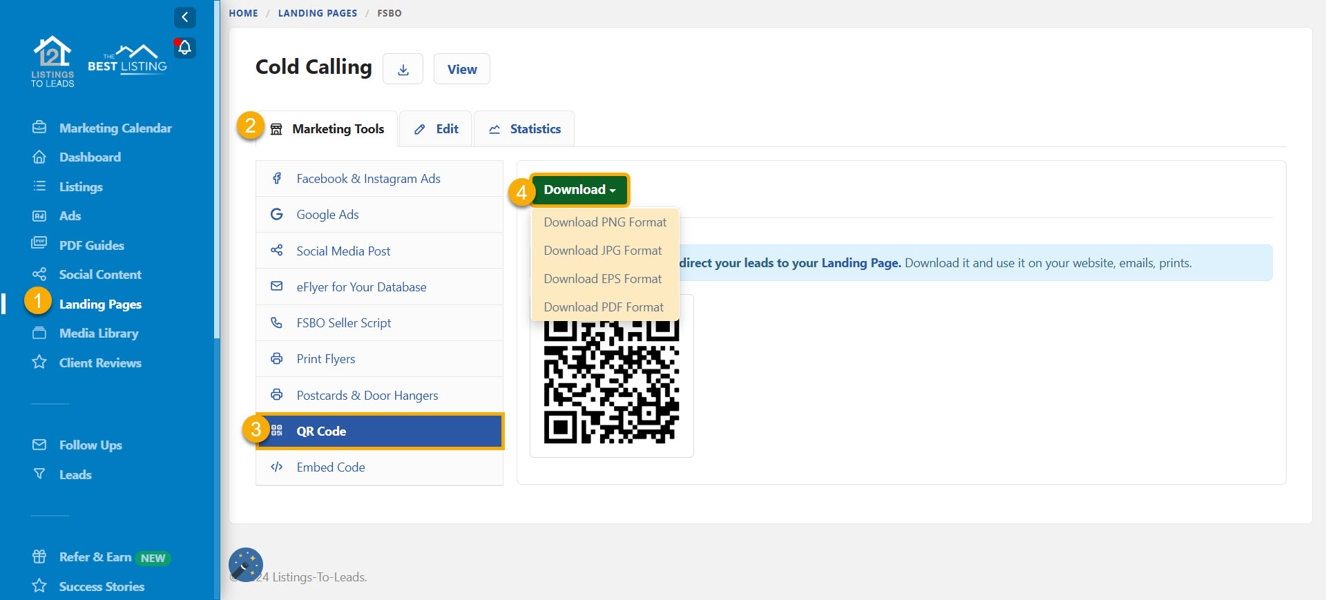 Landing Pages - QR Codes – Listings-to-Leads