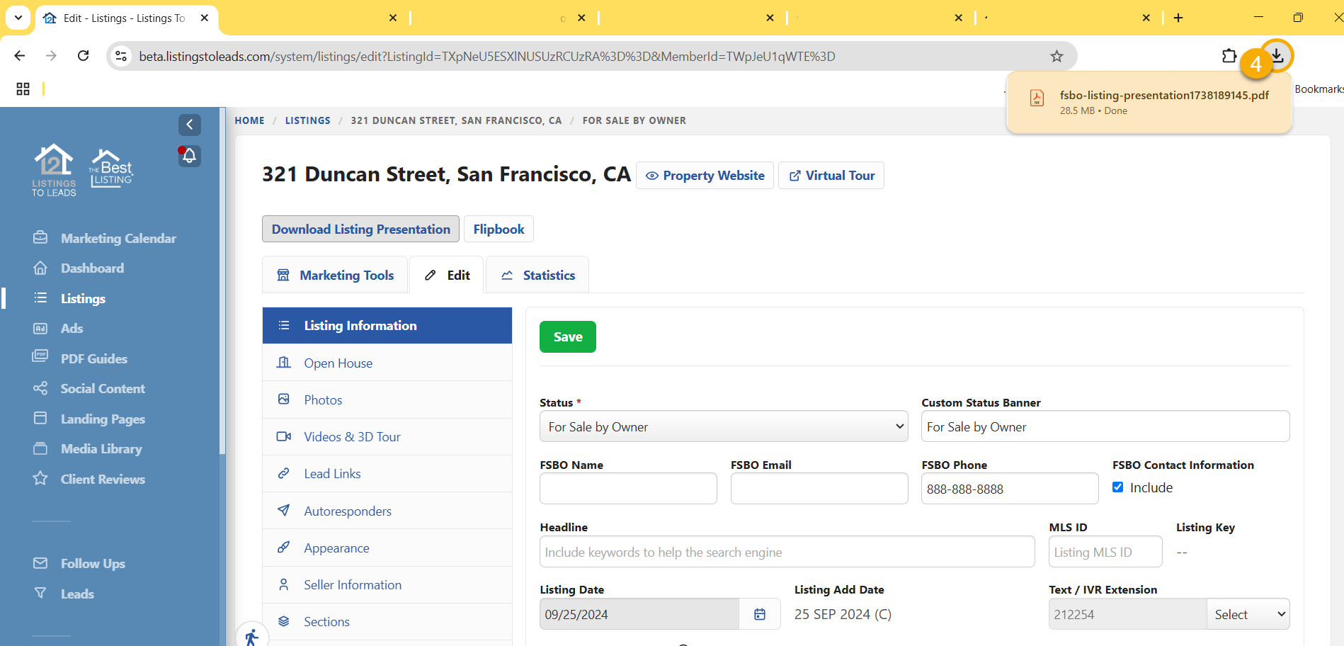 FSBO - Download Listing Presentation – Listings-to-Leads