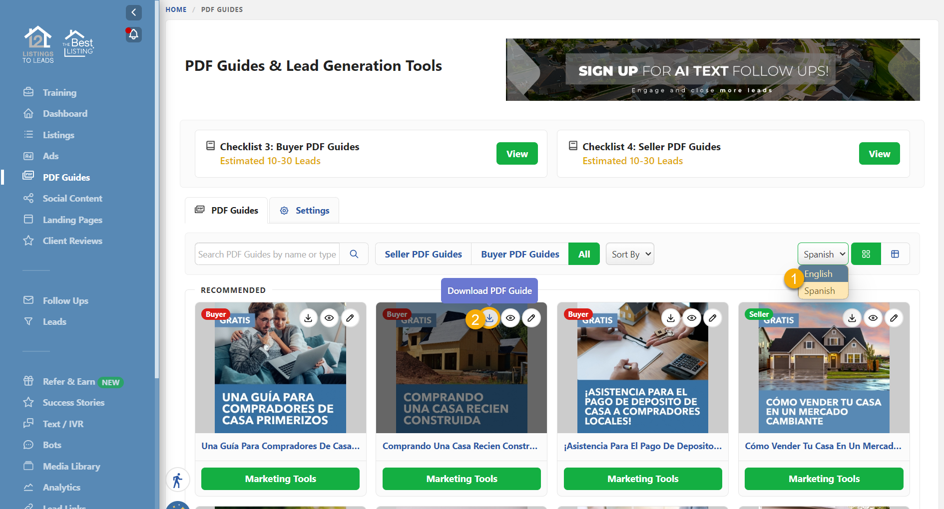 PDF Guides - Spanish – Listings-to-Leads