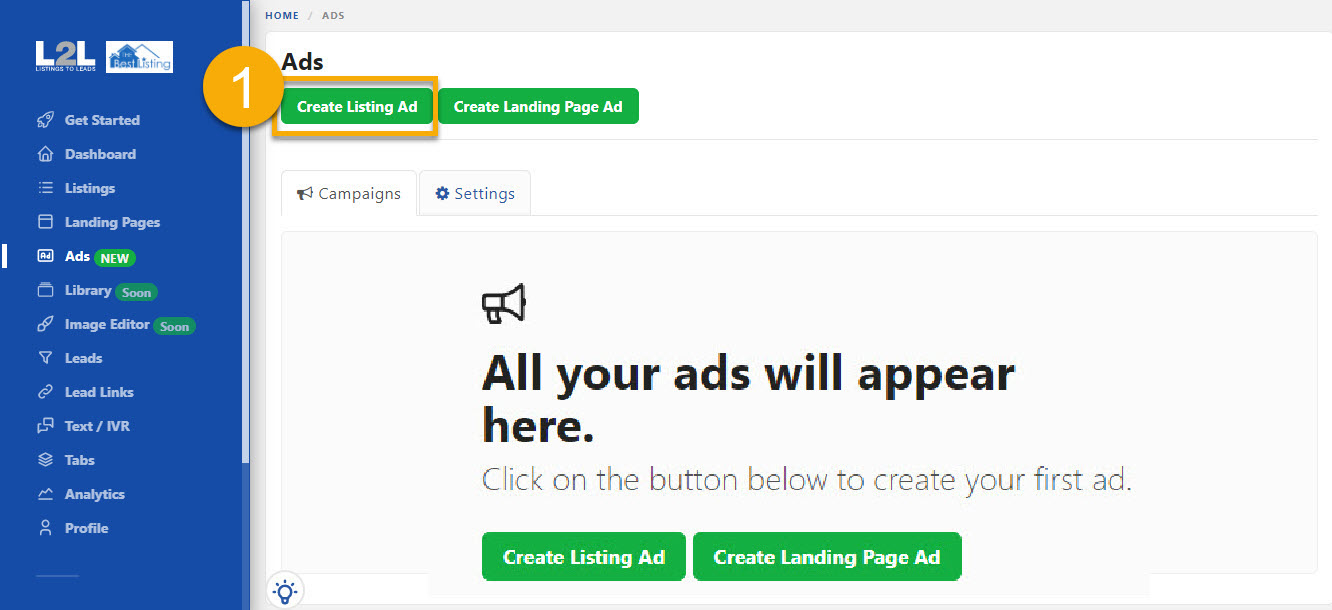 Lead Ads: Listings – Listings-to-Leads