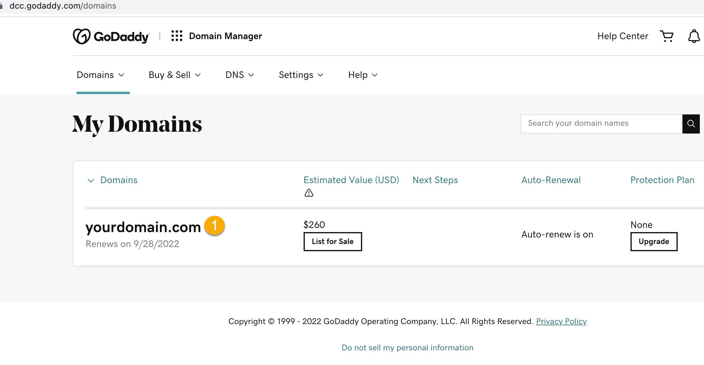 Godaddy Domain – Listings-to-Leads