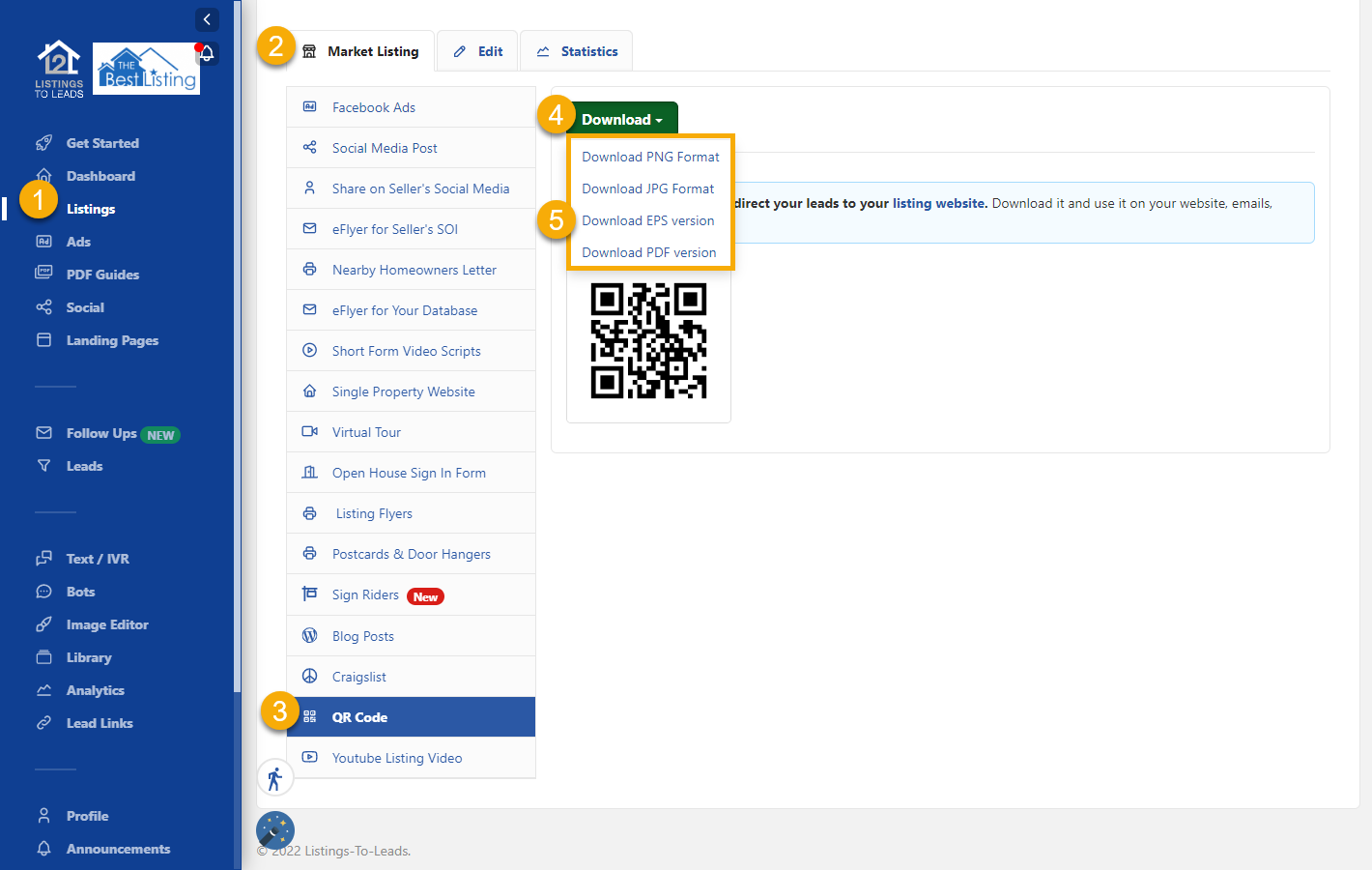 QR Code- Listings – Listings-to-Leads