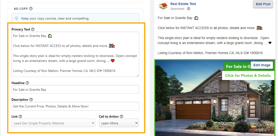 Advanced Options – Listings-to-Leads
