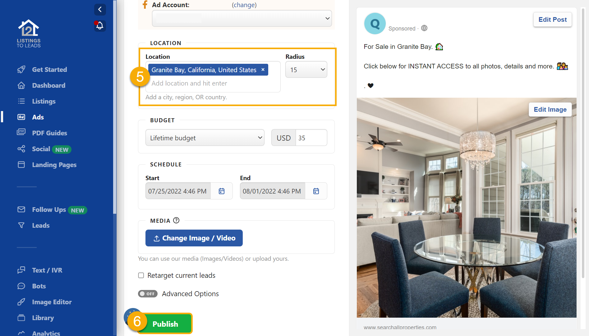 Traffic Ads: Listings – Listings-to-Leads